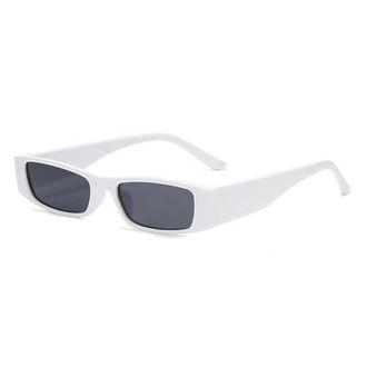 Generic Lunettes De Soleil D&eacute;coratives For Hommes, Monture Petite, For Les Vacances En Plein Air, Le Sport Et F&ecirc;tes(White)