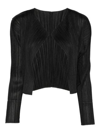 Pleats Please Issey Miyake Cardigan - Noir