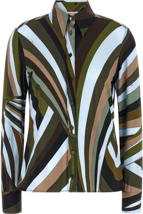 Pucci Femme, Blouses et Chemises, Multicolore, Taille: 36 FR Iride Print Shirt