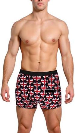 GFM UJ-BOXER2 Boxer pour homme Motif drapeau britannique Union Jack, Drapeaux Lovehearts, XL
