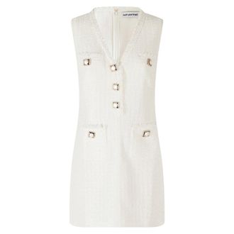 Self Portrait Pf26 &Auml;rmelloses Boucl&eacute;-Minikleid - - Dresses - Damen - Wei&szlig; - S