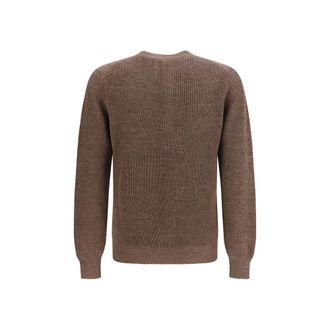 Brunello Cucinelli Mens Brown Linen Sweatshirt Clothing