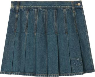 Burberry Pleated Embroidered Mini Skirt