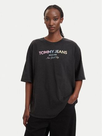 Tommy Jeans T-Shirt DW0DW22803 Schwarz Oversize