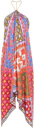 Pucci Midikleid aus Seide mit Festa-Print - Orange