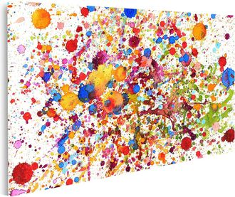 Islandburner Bild auf Leinwand Bunte Farbkleckse Auf Weißem Hintergrund Bilder Wandbilder Poster