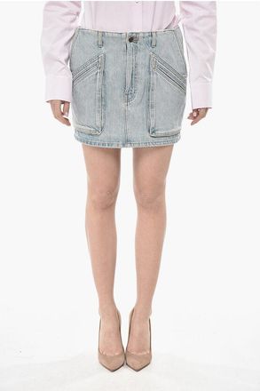 Amiri Denim Multi-Pocket Mini Skirt size 28