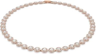 Swarovski Elegant Rose Gold Necklace - - Accessories - Damen - Rosa - ONE SIZE
