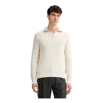 Marc O'Polo Pull en maille &agrave; col zipp&eacute; - Homme - Pulls - Beige - Taille: M