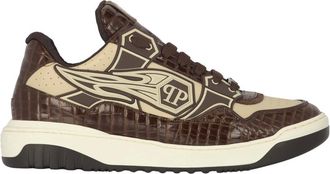 Philipp Plein Homme, Chaussures, Brun, Taille: 44 EU Baskets Basses Moon Walker