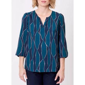 La Fianc&eacute;e Du M&eacute;kong Blouse imprim&eacute;e fluide col tunisien HORACE