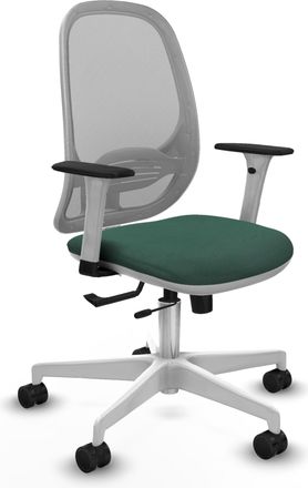 Piqueras y Crespo Drehstuhl zylindrisch gr&uuml;n mit 1D-Armen, h&ouml;henverstellbare Lendenwirbelst&uuml;tze, ausgestattet mit Syncro/Traslack und Schneidschaum, mit Rollen von 65 m