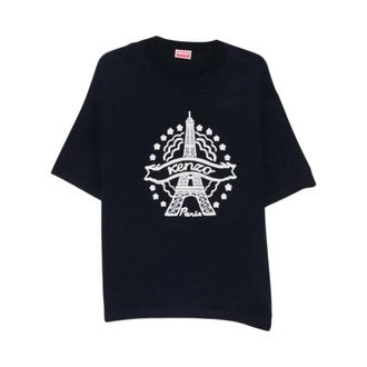 Kenzo T-shirt motif Tour Eiffel - Homme - Tops - Bleu - Taille: L