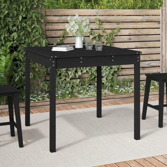 vidaXL Gartentisch Schwarz 82,5x82,5x76 cm Massivholz Kiefer Vidaxl