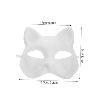 Valiclud 3 Sätze DIY Katzen Gesichtsmaske aus Papiermasse Unbemalte Katzenmaske mit Weißem Augenmesh Leichte Bastelmasken für Karneval Maskerade Cosplay und Pa