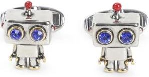 Paul Smith Homme, Accessoires, Gris, Taille: ONE Size Robot Cufflinks