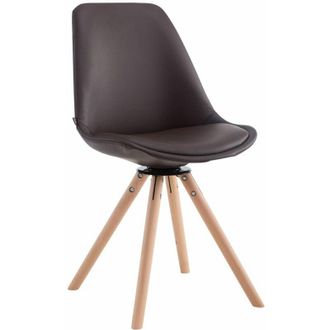 Clp Chaise de salle &agrave; manger Calais pivotante pieds ronds Nature Marron