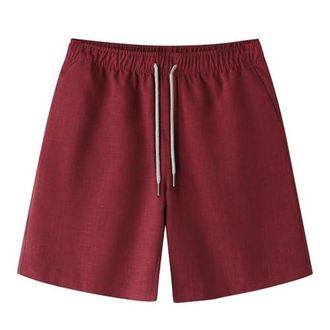 Generic Pantalons courts hommes printemps et &eacute;t&eacute; pantalons d&eacute;contract&eacute;s toutes couleurs unies peinture ample grande taille pantalons mode plage poches courtes