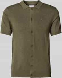 Lindbergh Slim Fit Freizeithemd mit Logo-Stitching Modell Ecovero