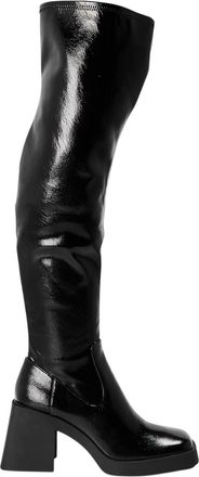 Steve Madden Kolby Kniehohe Stiefel f&uuml;r Damen (Schwarzer Lack)