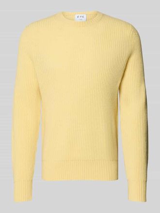 FTC Strickpullover aus Kaschmir mit Rundhalsausschnitt