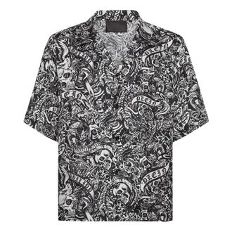 Philipp Plein Homme, Chemises, Noir, Taille: M Shirt Tattoo