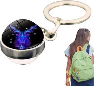 Generico Clé de constellation de clé, clé dhoroscope | Accessoires de portefeuille de constellation, accessoires de sac à dos phosphorescent pour femme, Capric