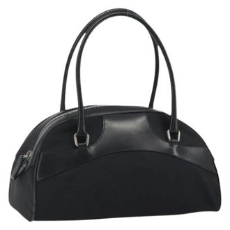 Prada Sac &agrave; main vintage en nylon Prada doccasion - Femme - Pre-owned - Noir - Taille: ONE Size
