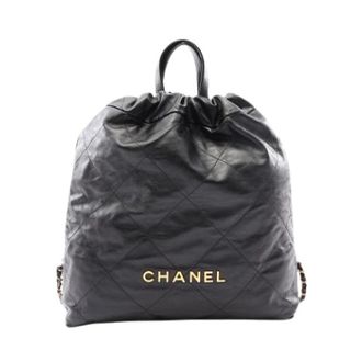 Chanel Sac &agrave; dos vintage Pre-owned - Femme - Pre-owned - Noir - Taille: ONE Size