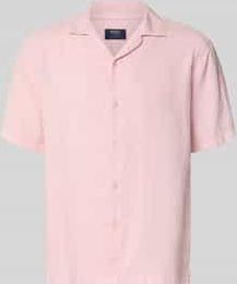 Mc Neal Regular Fit Leinenhemd mit Reverskragen