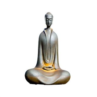 Generic ZXCVWWE Japanischer Zazen-Buddha, Gusseisen-Mönch-Figur, minimalistischer Buddha, Buddha-Dekor, Zen-Dekor, Mini-Meditation-Tischdekoration, kleine Bud