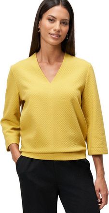 Zero Sweatshirt Damen Sweatshirt mit Strukturmuster Plain/ohne Details