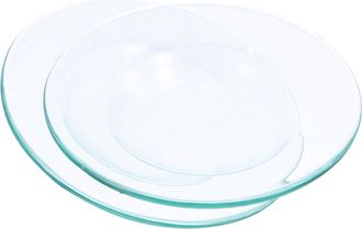 DOITOOL 2 Stück Runde Glas wachsschmelzschale Transparent Hitzebeständig für Aromatherapie Duftlampe Aromawärmer Ersatzschale für Ätherische Öle und Wachswürf