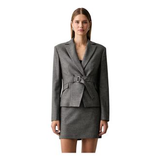 Fracomina Einknopf-Blazer - - Jackets - Damen - Grau - L