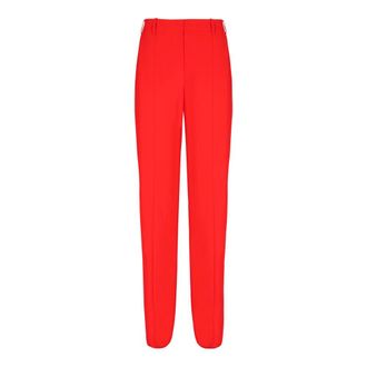 Balmain Gerade geschnittene Hose aus Cr&ecirc;pe - - Trousers - Damen - Rot - XS