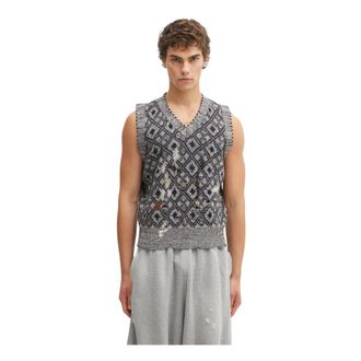 Wales Bonner Sibling Strickweste - - Knitwear - Herren - Mehrfarbig - XL