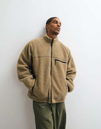 Gramicci veste r&eacute;versible en borg beige-Neutral
