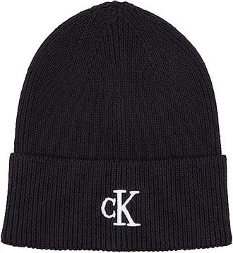 Calvin Klein Jeans Femme Bonnet Beanie Hiver, Noir (Black), Taille Unique