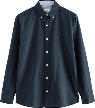 Next Next Homme Chemise Oxford Coupe Slim à Manches Longues Bleu Marine XL