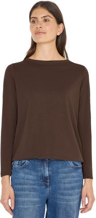 Cecil Shirt in Unifarbe Chocolate Mousse XXL