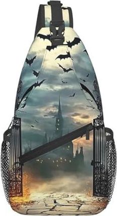Generic Gloomy Woods And Graveyards Sac &agrave; bandouli&egrave;re de voyage pour homme Sac &agrave; dos de randonn&eacute;e