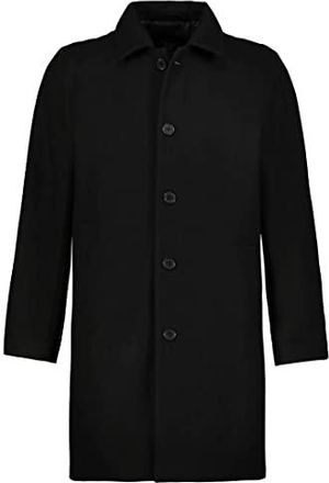 JP1880 Hommes Grandes tailles L-8XL Manteau en laine mélangée déperlante, col de chemise, jusquau 8 XL noir 6XL 795116130-6XL