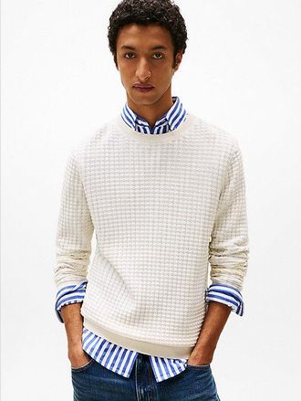 Tommy Hilfiger Pull Smart Casual en seersucker