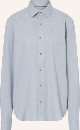 Eton Flanellhemd Regular Fit blau