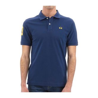 La Martina Kurz&auml;rmeliges Poloshirt - - Tops - Herren - Blau - 2XL
