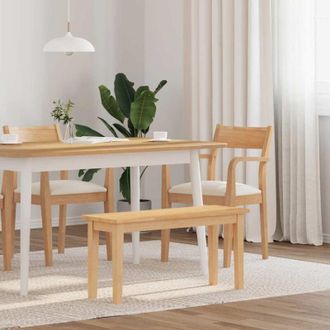vidaXL Vidaxl - Bank 90 cm Massivholz Gummibaum