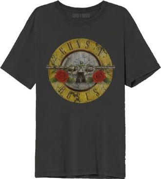 Cotton Division T-Shirt Unisex Guns N Roses «Logo», Reference : MEGUNSRTS003, Anthracite Melange, Taille XL