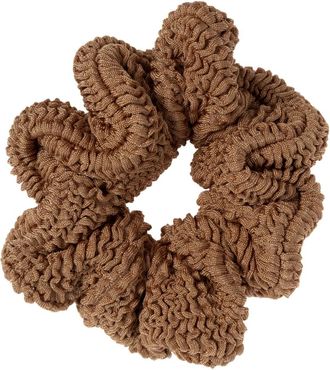 Hunza G Femme, Accessoires, Brun, Taille: ONE Size Scrunchie M Metallic Crinkle