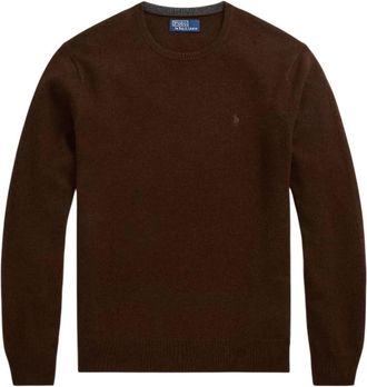 Ralph Lauren Homme, Pulls, Brun, Taille: XL Pull en maille &agrave; col rond