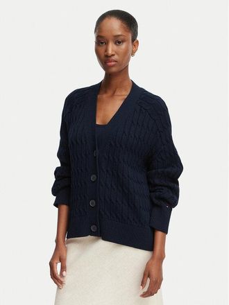 Tommy Hilfiger Strickjacke WW0WW50078 Dunkelblau Relaxed Fit
